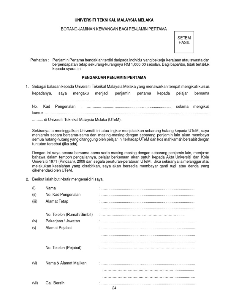 surat penjamin | PDF