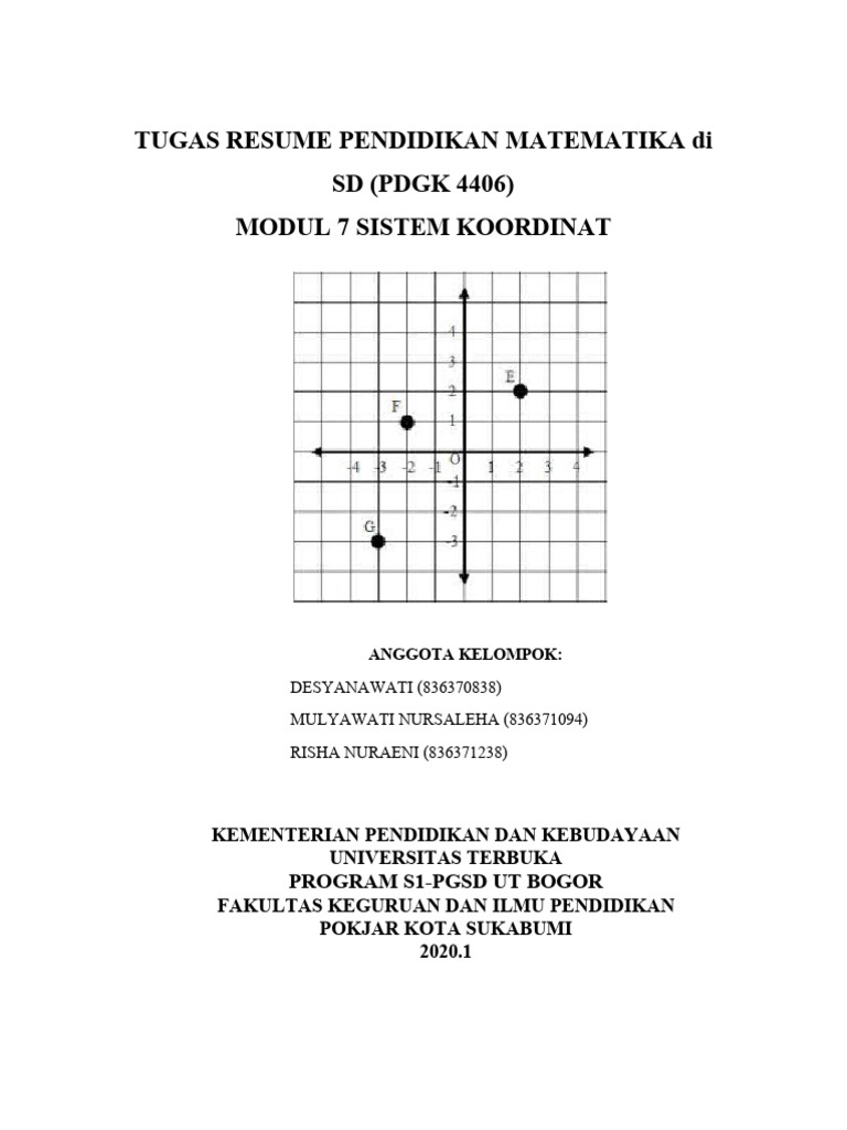 Tugas Resume Modul 3 Matematika PDGK Universitas Terbuka | PDF