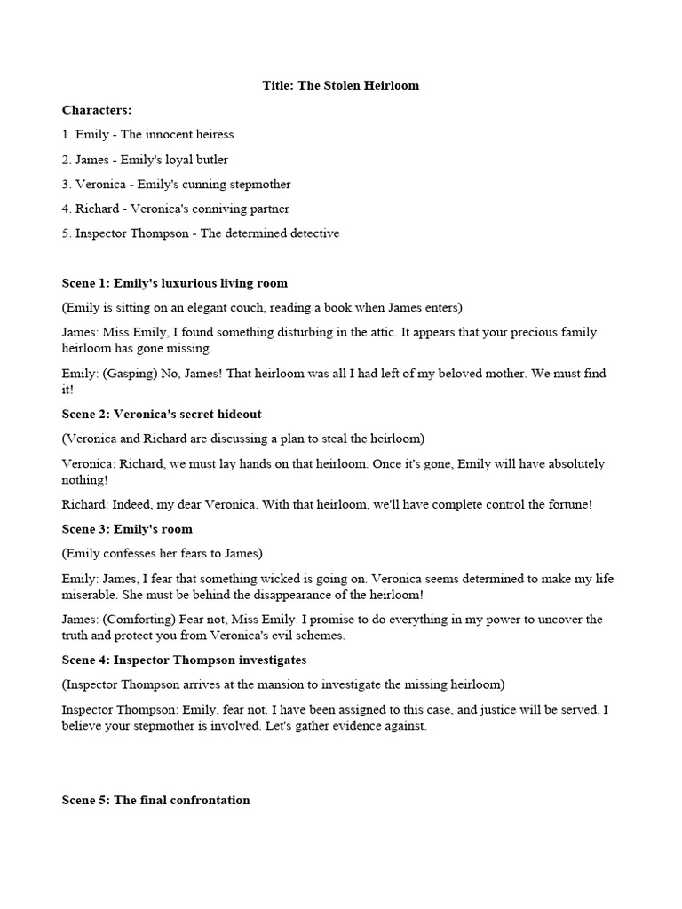 Scripts Drama - 1 | PDF