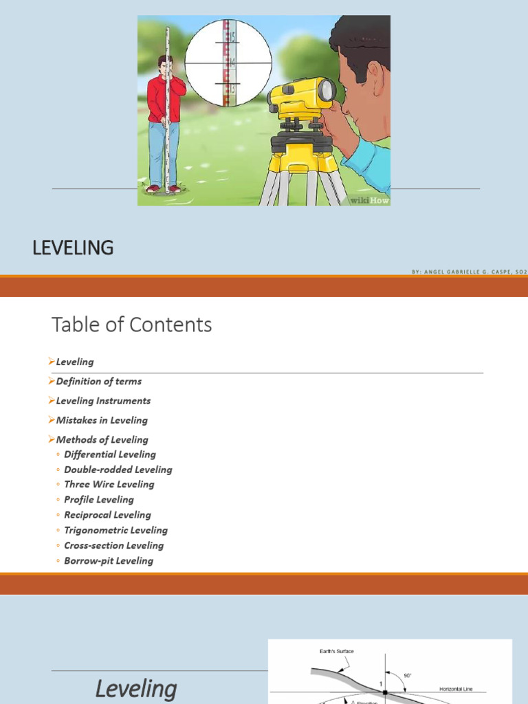 Methods of Leveling | PDF | Sea Level | Geodesy