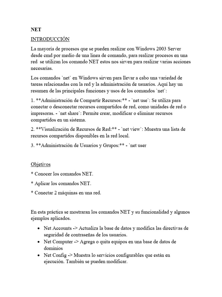 NET y TELNET | PDF | Red de computadoras | Servidor (Computación)