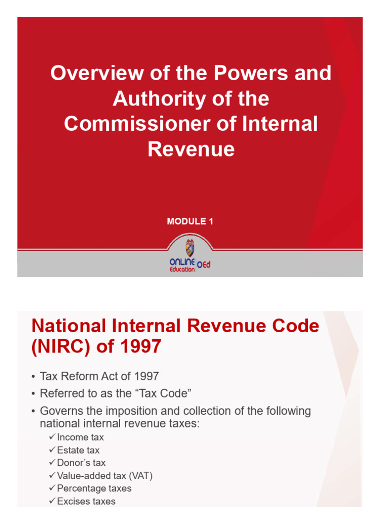 W1-Module Overview of The Powers and Authority - PPT | PDF | Taxes ...