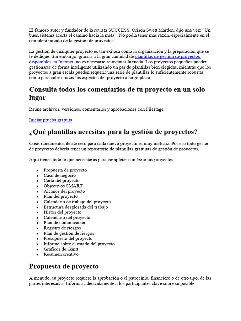 34 Plantillas de gestión de proyectos GRATIS para tus proyectos ...