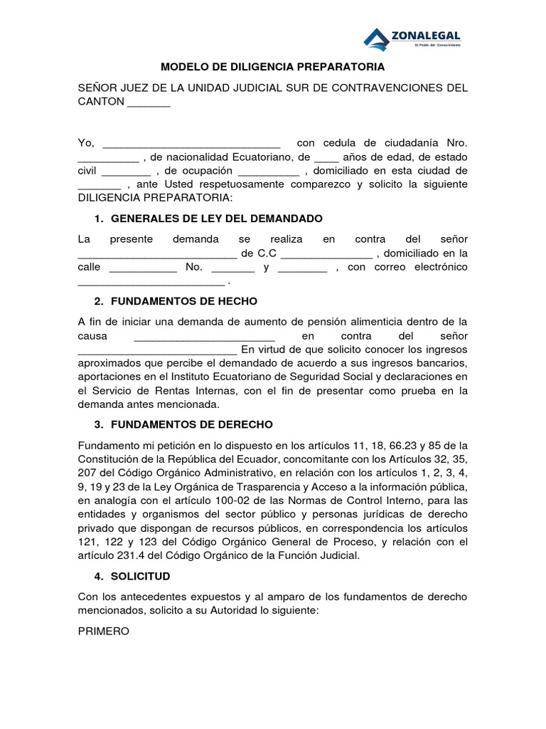 Modelo de Diligencia Preparatoria | PDF | Justicia | Crimen y violencia