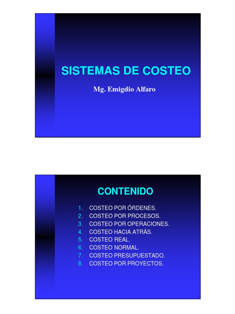 Tipos de Costeo | PDF | Costo | Inventario