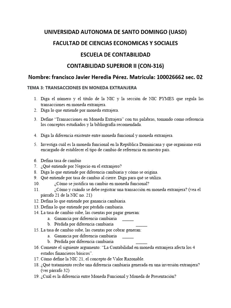 Transacciones en Monedas Extranjera 3.1 | PDF | Tipo de cambio ...