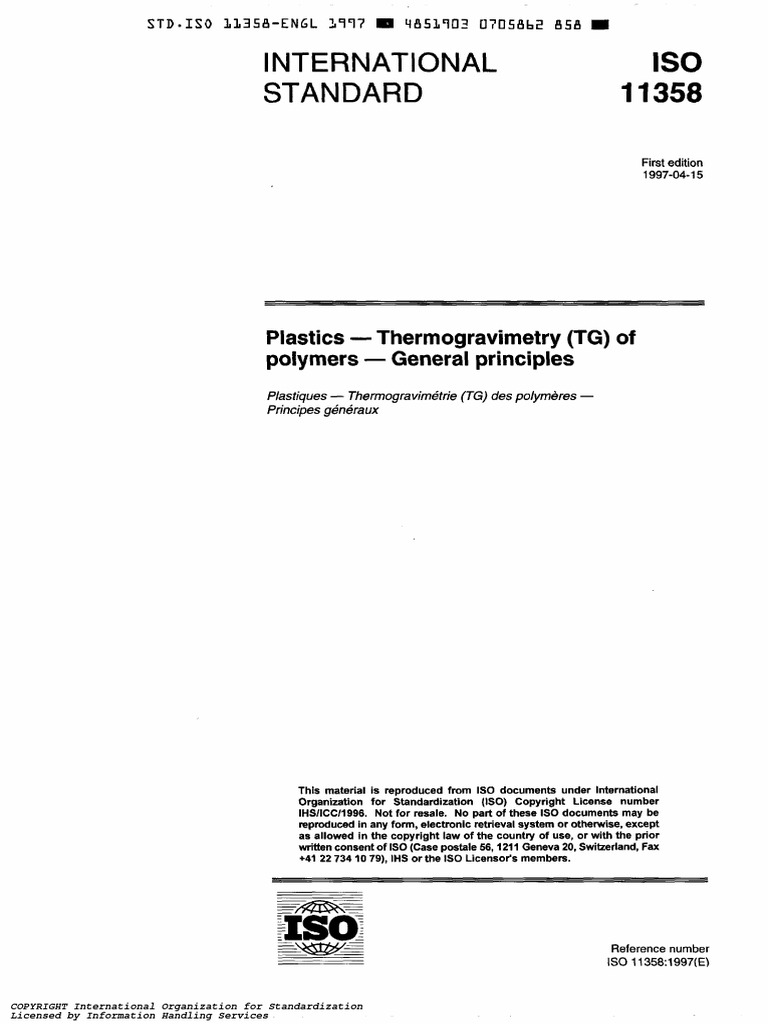 Norma Iso 11358-1 | PDF