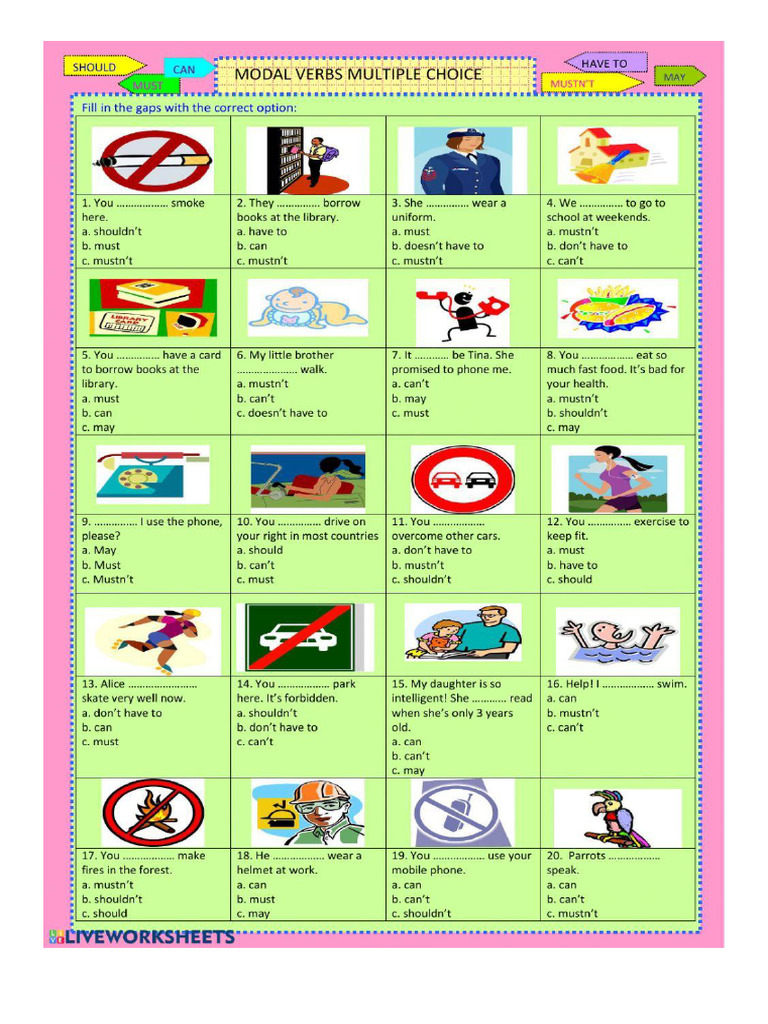 Modal Verbs Quiz | PDF
