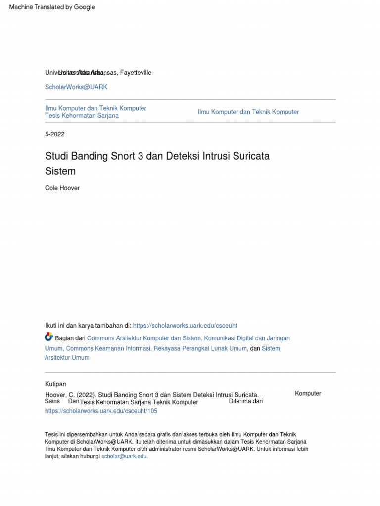 Comparative Study of Snort 3 and Suricata Intrusion Detection Sys | PDF