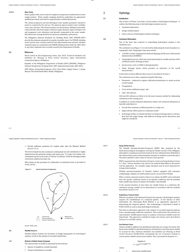 Hydrologic and Hydraulics Analysis DGCS Volume 3 | PDF | Drainage Basin ...
