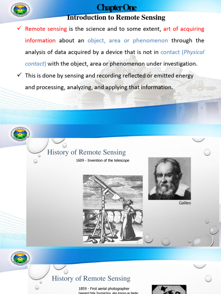 GIS and Remote Sensing Chapter 1 | PDF | Remote Sensing | Electromagnetic Radiation