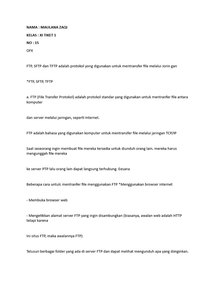 Nama: Maulana Zaqi Kelas: Xi Tiket 1 NO: 15 | PDF