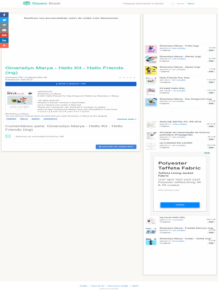 Ginansilyo Marya - Hello Kit - Hello Friends (Ing) | PDF