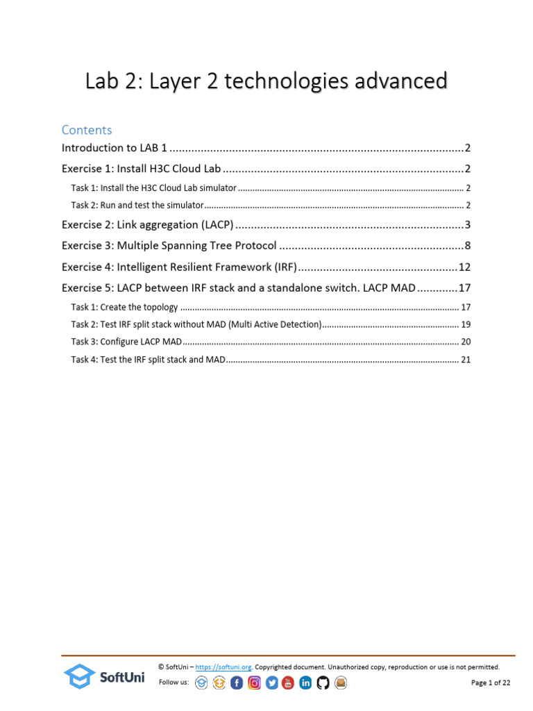 01.layer 2 Technologies Advanced LAB | PDF | Internet Architecture | Communications Protocols