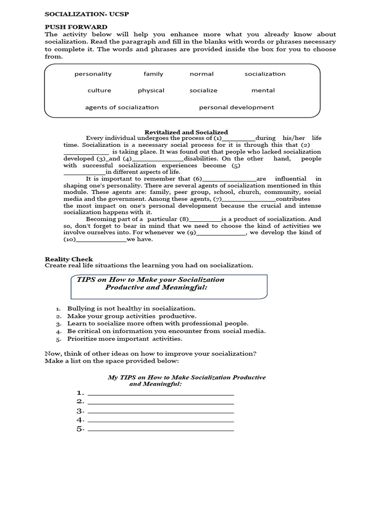 Socialization Pdf Socialization Human Communication