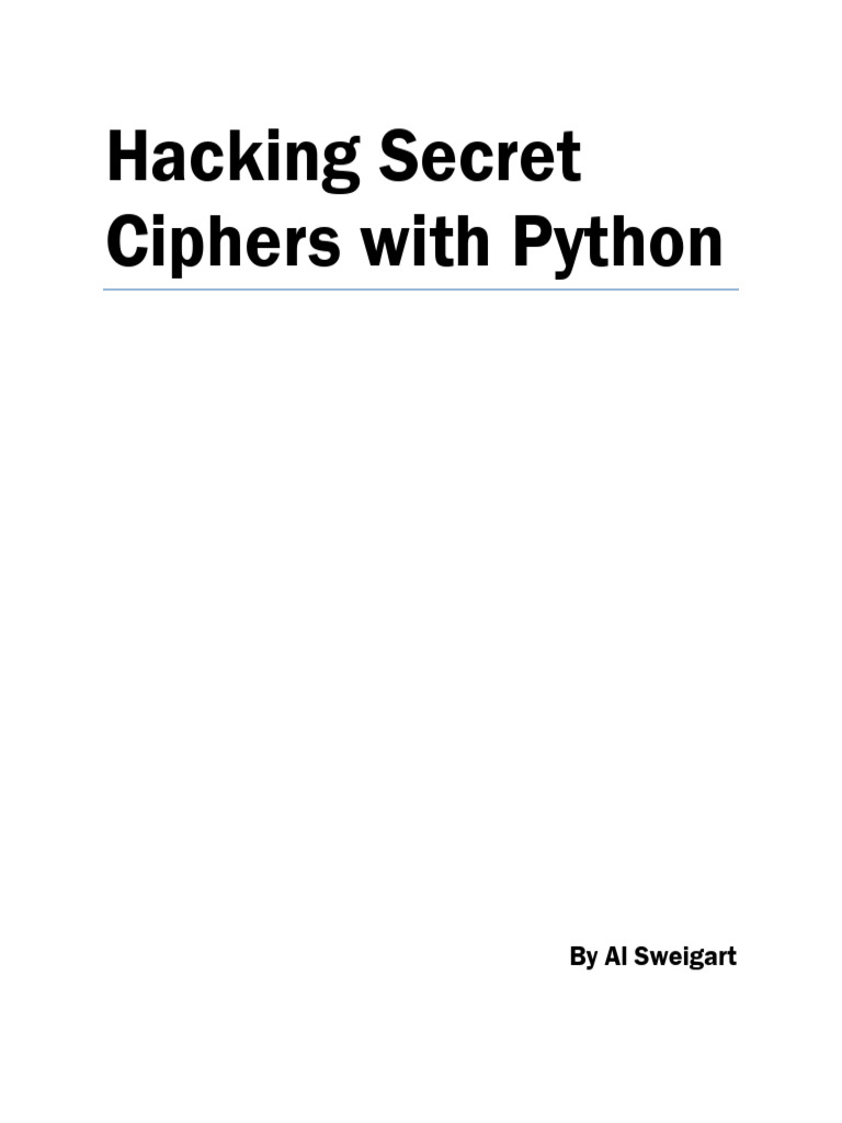 Hacking Python | PDF | Encryption | Cryptography
