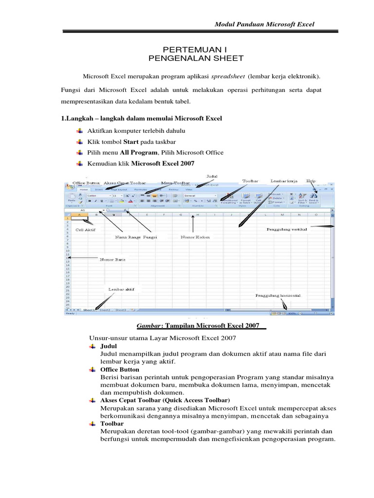 Panduan Tampilan Excel 2007 | PDF