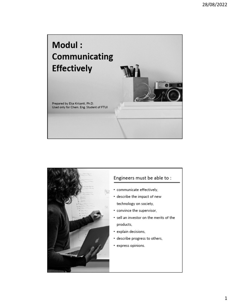 1 - Modul Communication Skill 2022 Augst - Edited - White Version | PDF | Communication ...