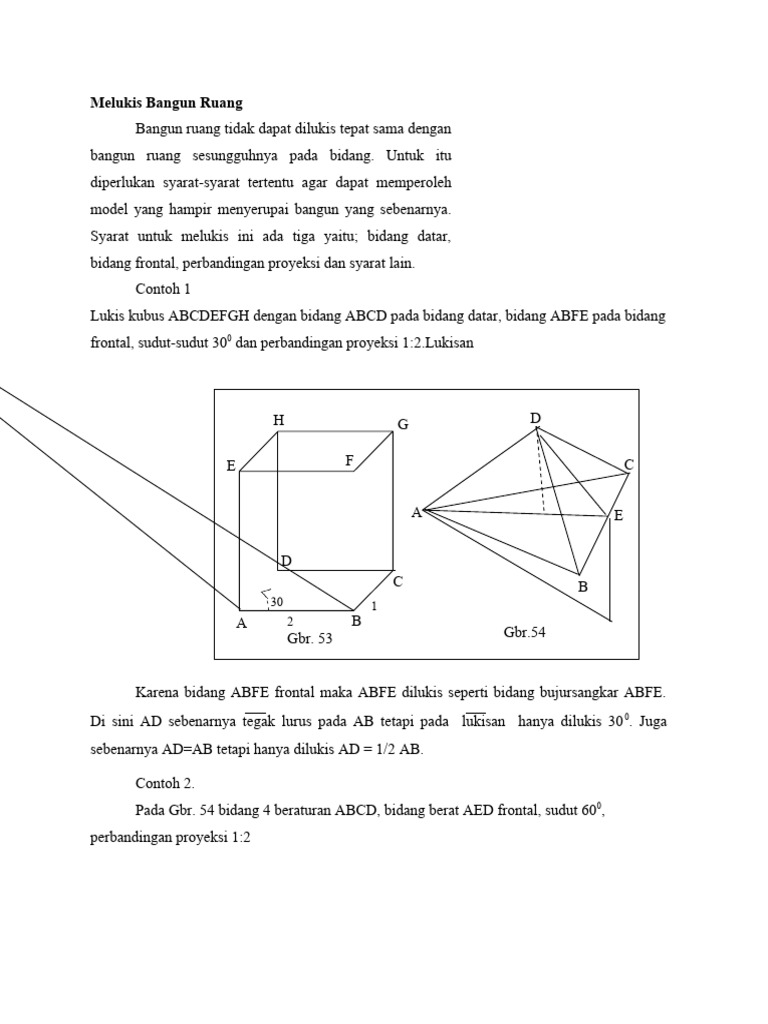 Teknik Melukis Bangun Ruang | PDF