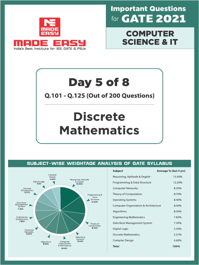 CS - Day 5 - Discrete Mathematics | PDF