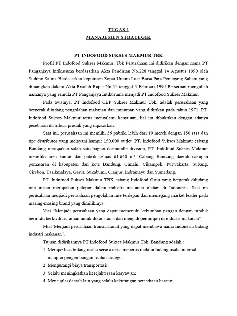 Strategi Distribusi Produk Baru Indofood | PDF | Pengelolaan Keuangan ...