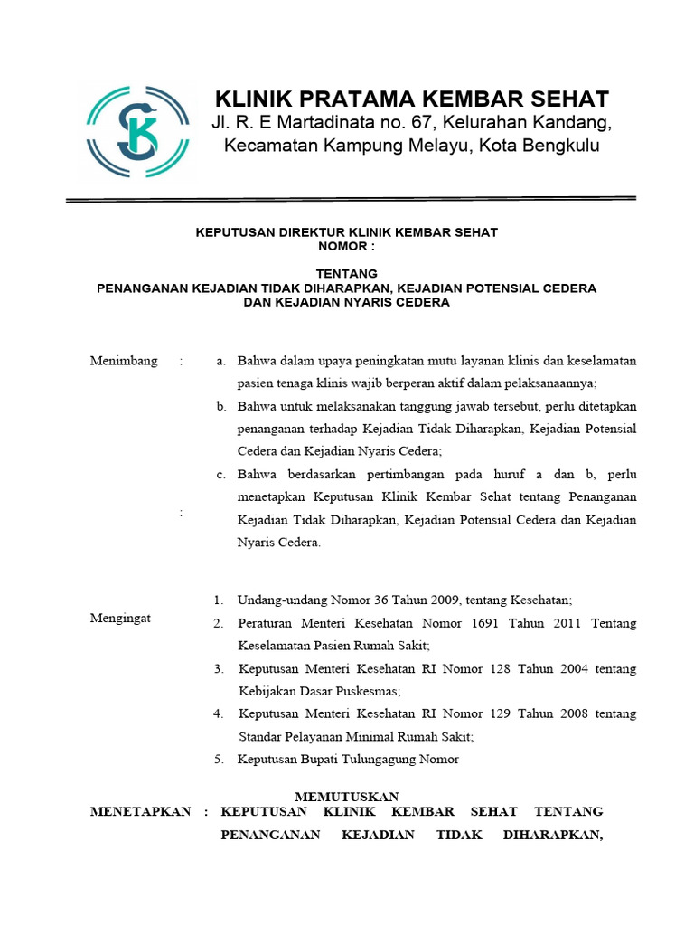 Penanganan Kejadian Medis Klinik Sehat | PDF | Kesehatan Holistik | Sains & Matematika