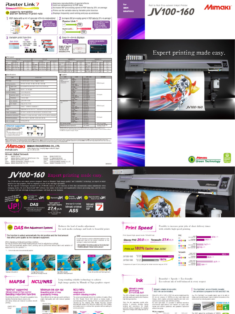 Mimaki JV100-160 EN | PDF | Printer (Computing) | Magenta