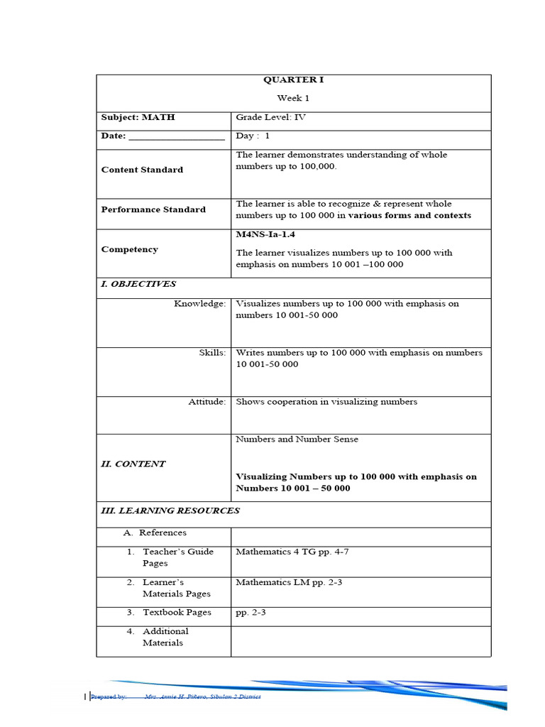 7es Lesson Plan Format | PDF | Learning | Lesson Plan