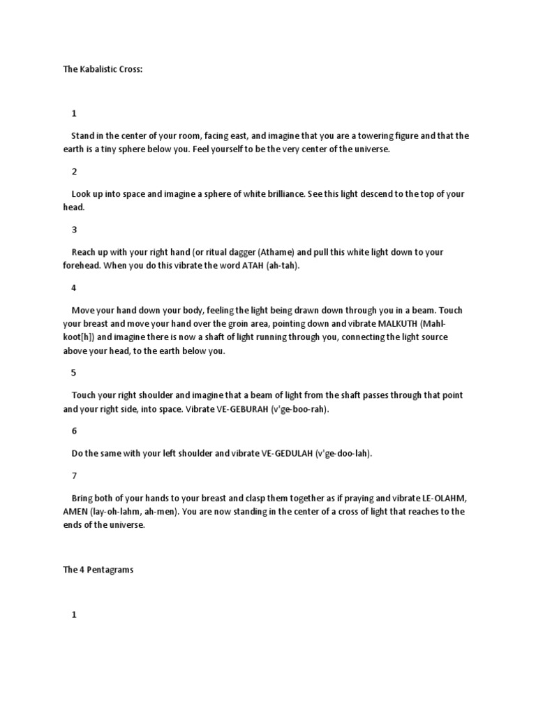 The Kabalistic Cross | Download Free PDF | Archangel | Religion And Belief