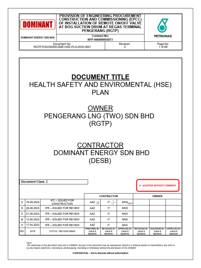 Hse Plan | PDF | Personal Protective Equipment | Regulatory Compliance