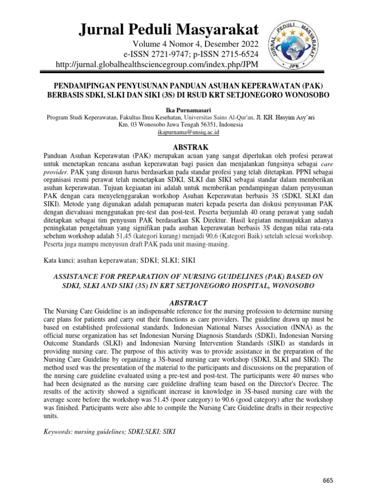 Panduan Asuhan Keperawatan 3S | PDF