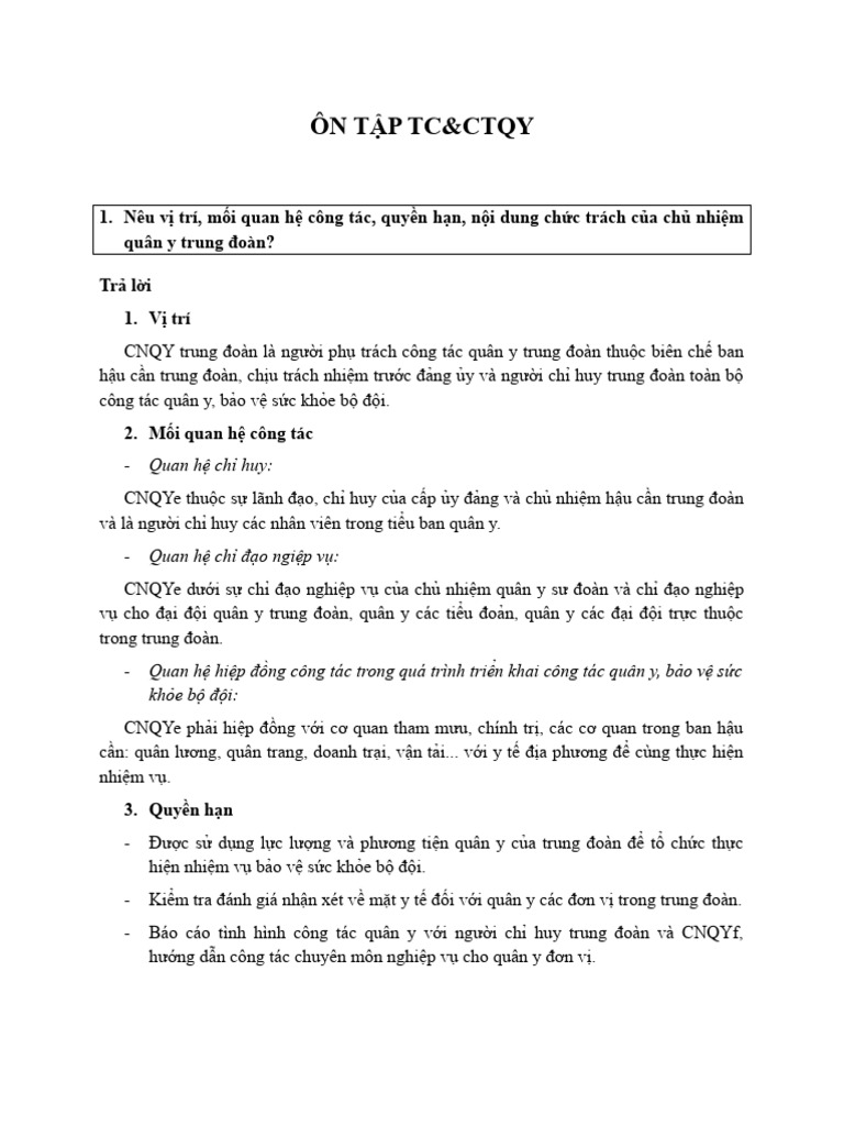 TC Và CT QY | PDF