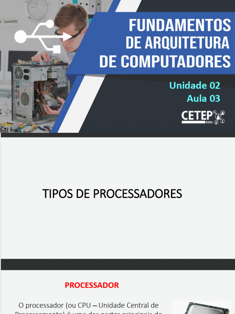 Slide FAC - Unid 02 - Aula 03 - Tipos de Processadores | PDF | Memória de acesso aleatório (RAM ...