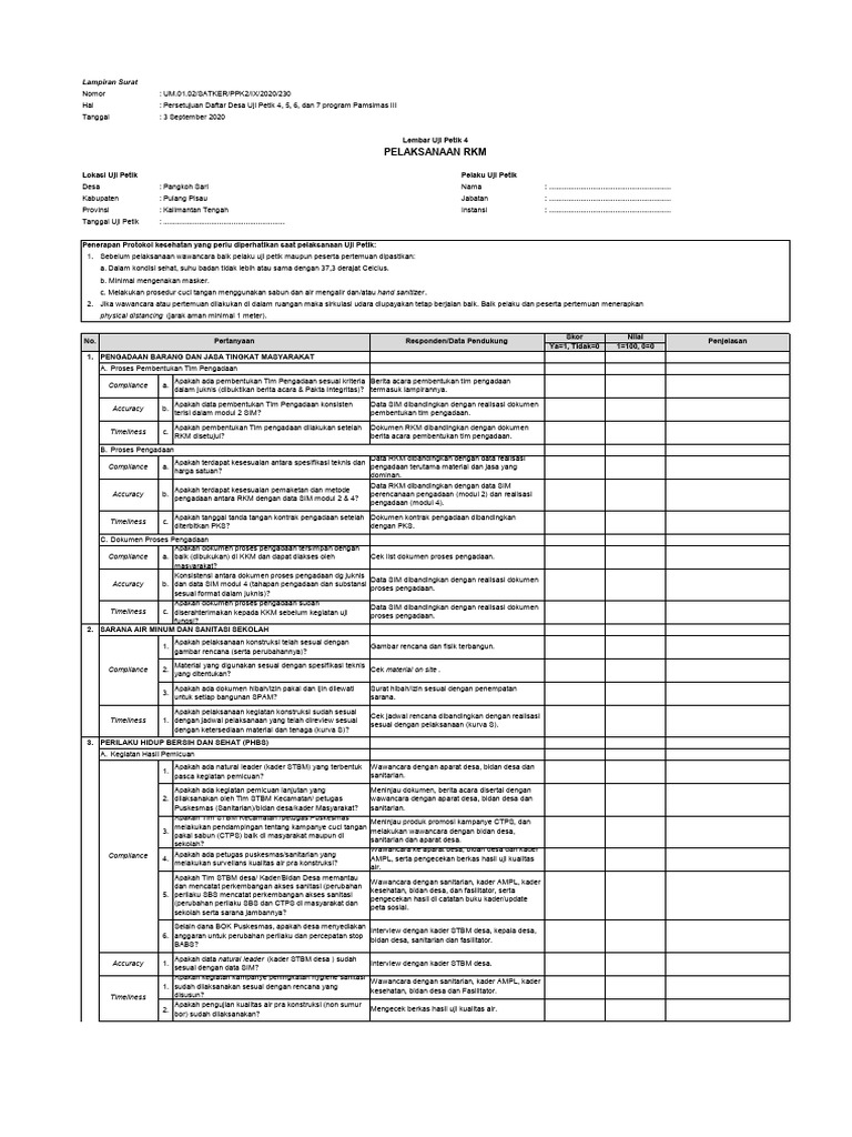 Instrumen Uji Petik | PDF