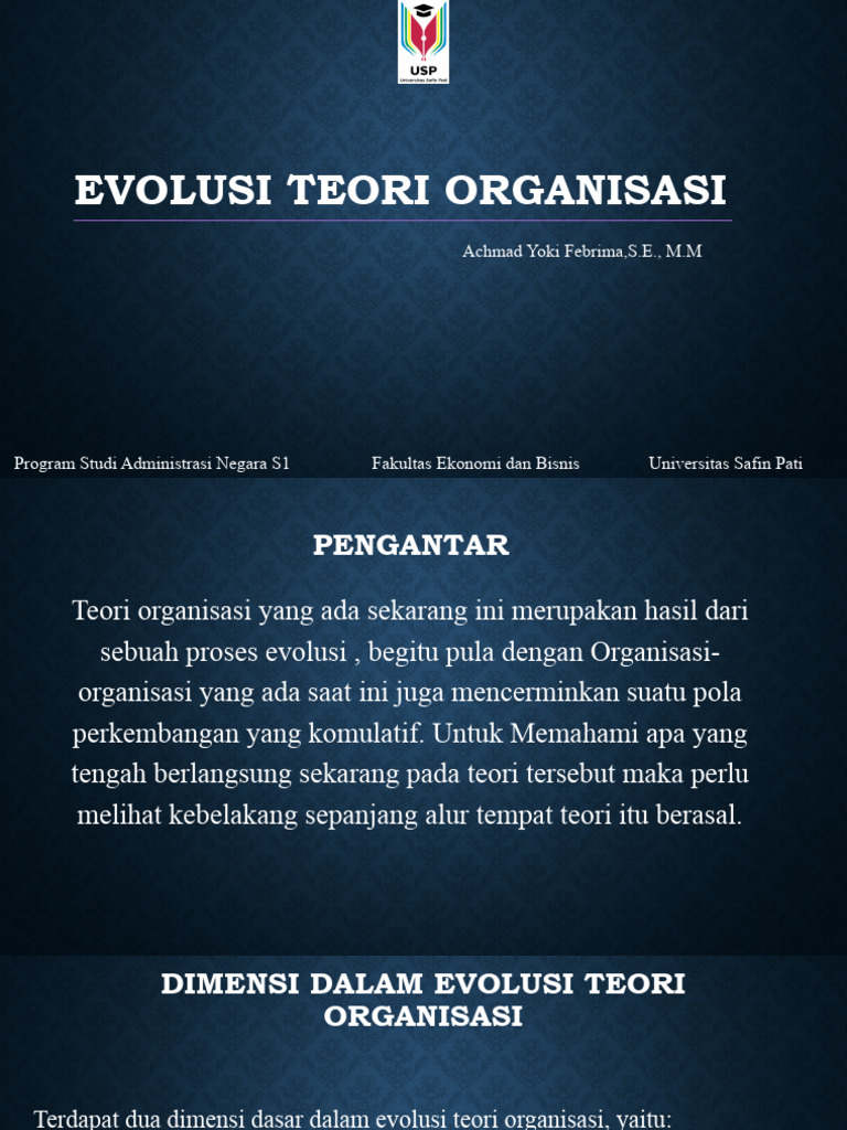 Evolusi Teori Organisasi | PDF
