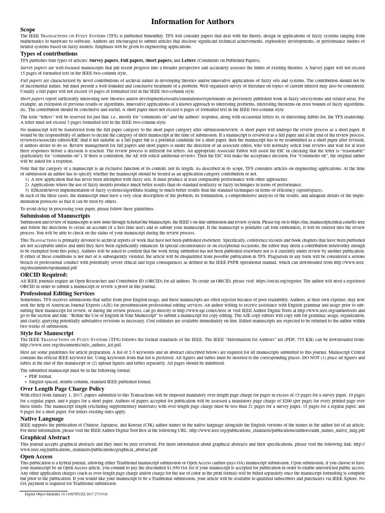 Information For Authors | PDF | Open Access | Copy Editing