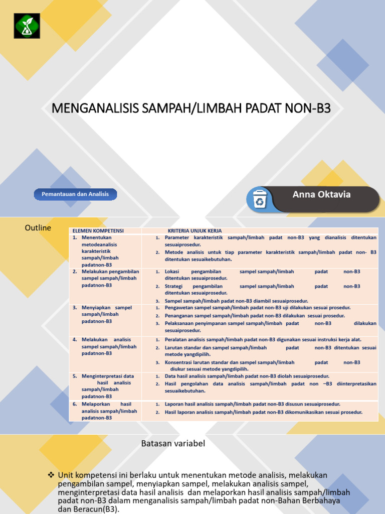 Menganalisis Sampah Atau Limbah Padat Non-B3 | PDF | Sains & Matematika