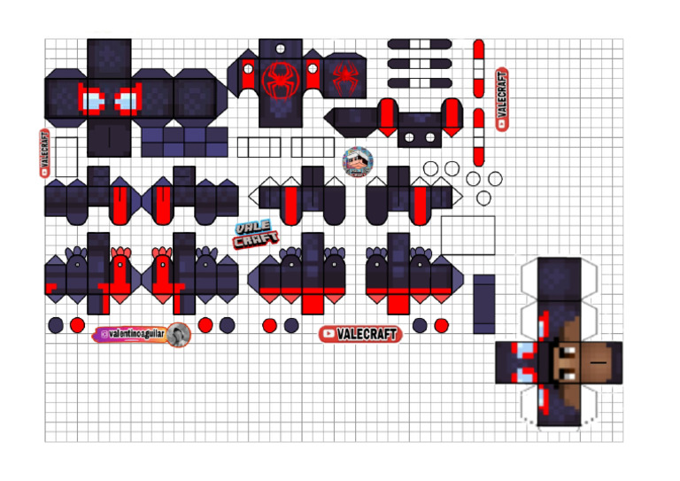 Plantilla Miles Morales de VALECRAFT Suscribete-Protegido - Unlocked | PDF