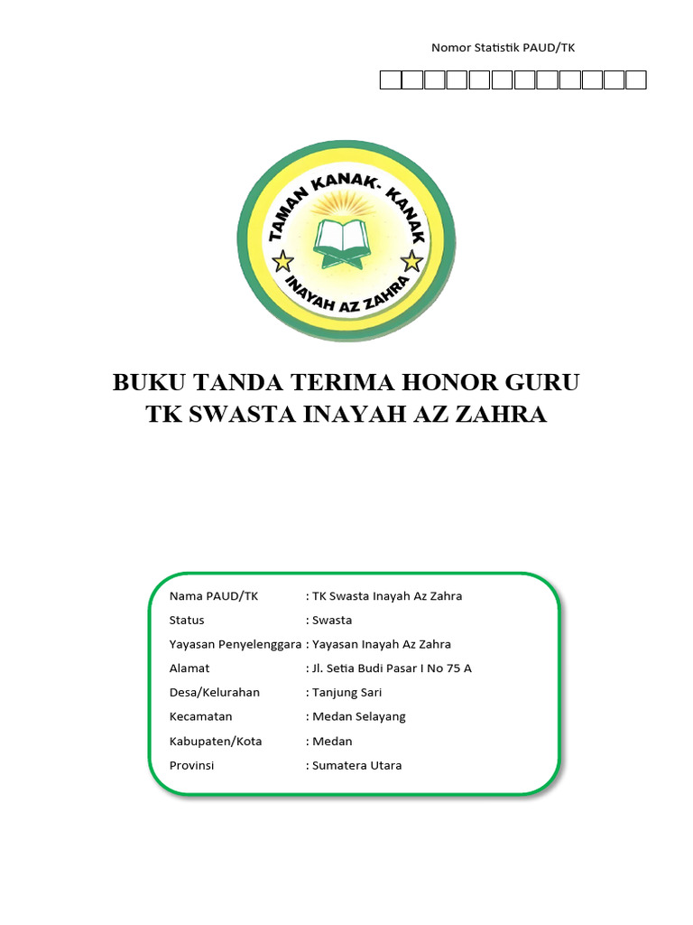 Tanda Terima Honor Guru TK Inayah | PDF | Pengembangan Diri | Agama ...