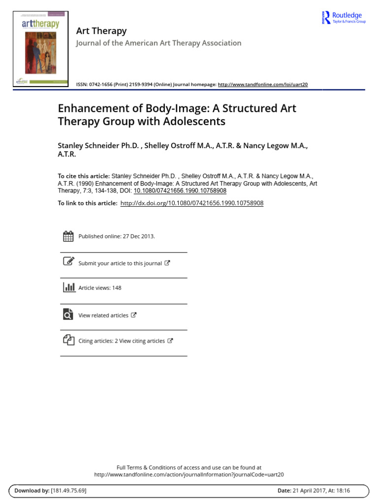 Enhancement of Body Image A Structured Art Therapy Group With Adolescents | PDF | Adolescence ...