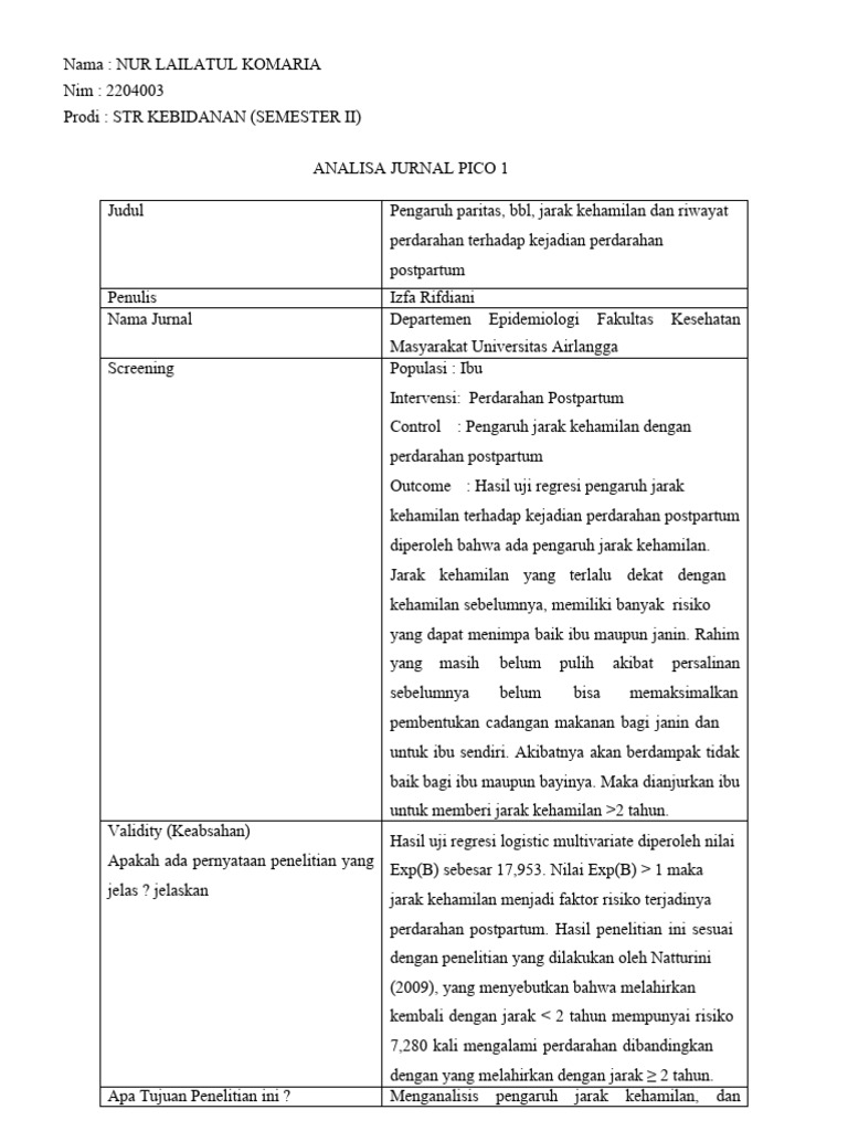 JURNAL PICO Ria | PDF | Sains & Matematika