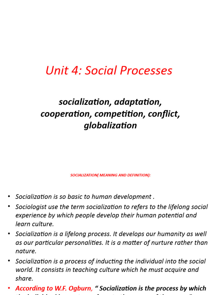 Unit 4 | Download Free PDF | Socialization | Globalization