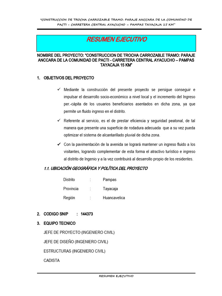 Construcción Trocha Carrozable Pacti | PDF | Presupuesto