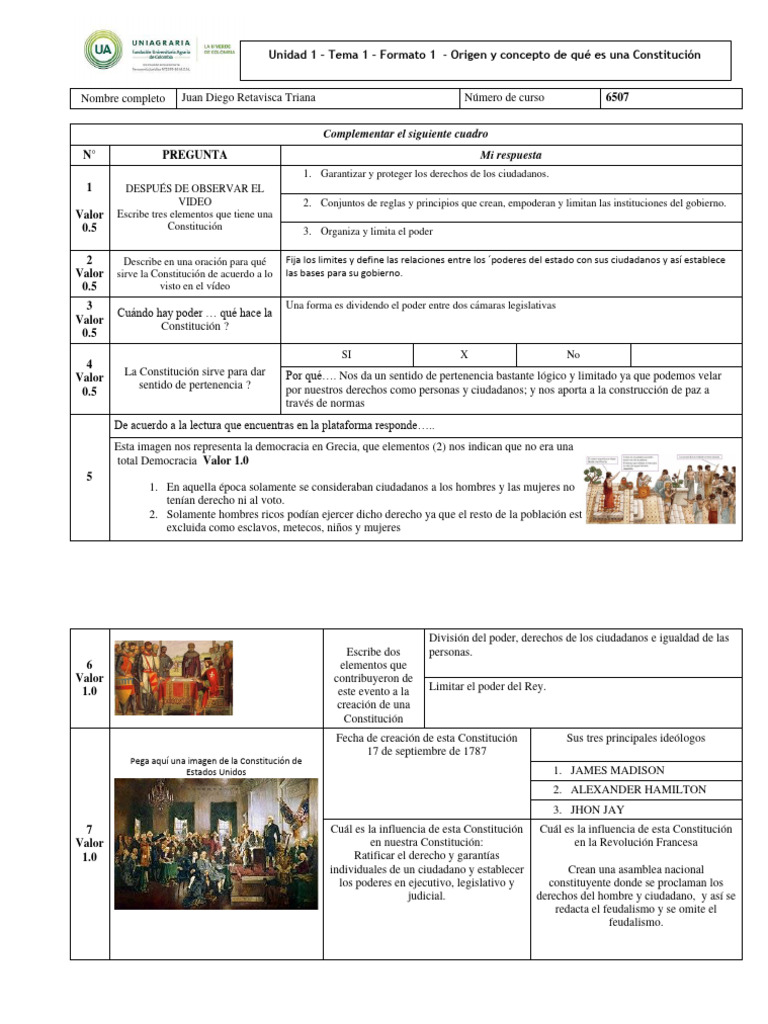 Elementos Clave De La Constitución Pdf Constitución Democracia