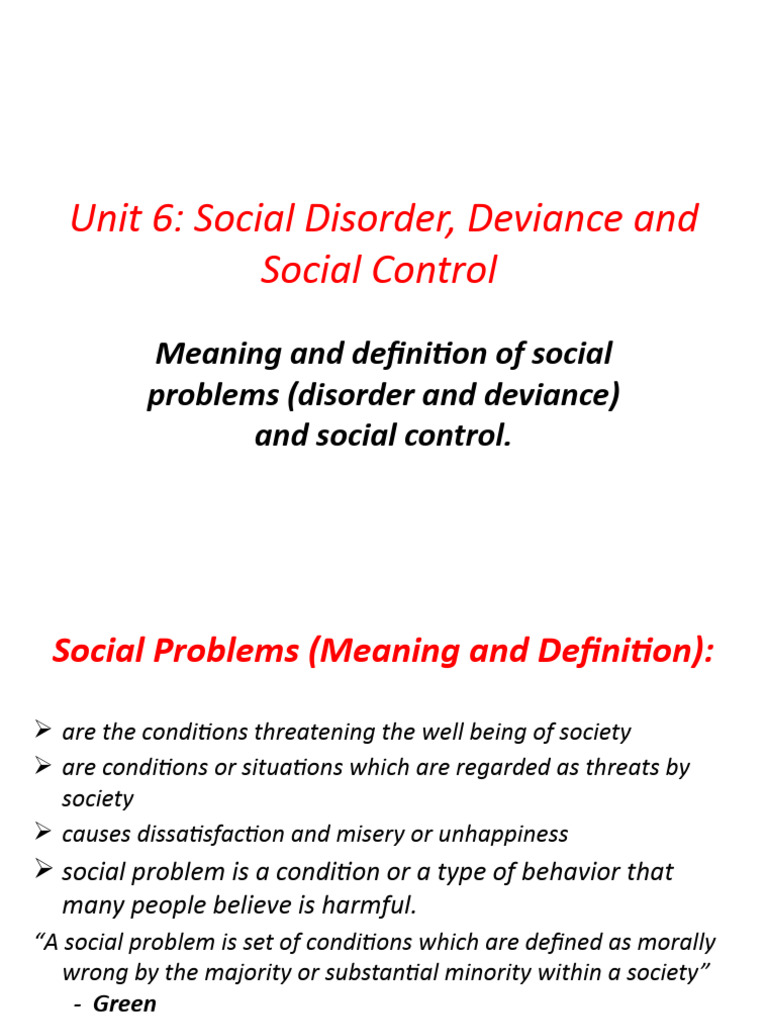 Unit 6 | PDF | Deviance (Sociology) | Crimes