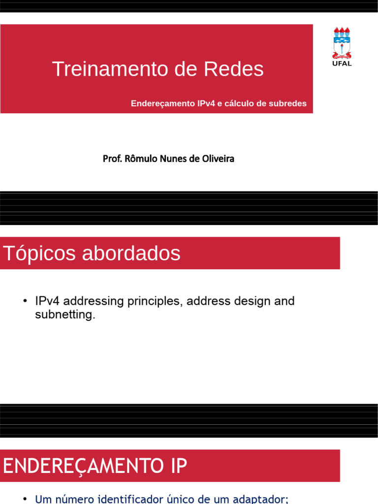 Endereçamento IPv4 e Subredes Explicado | PDF | Endereço de IP ...