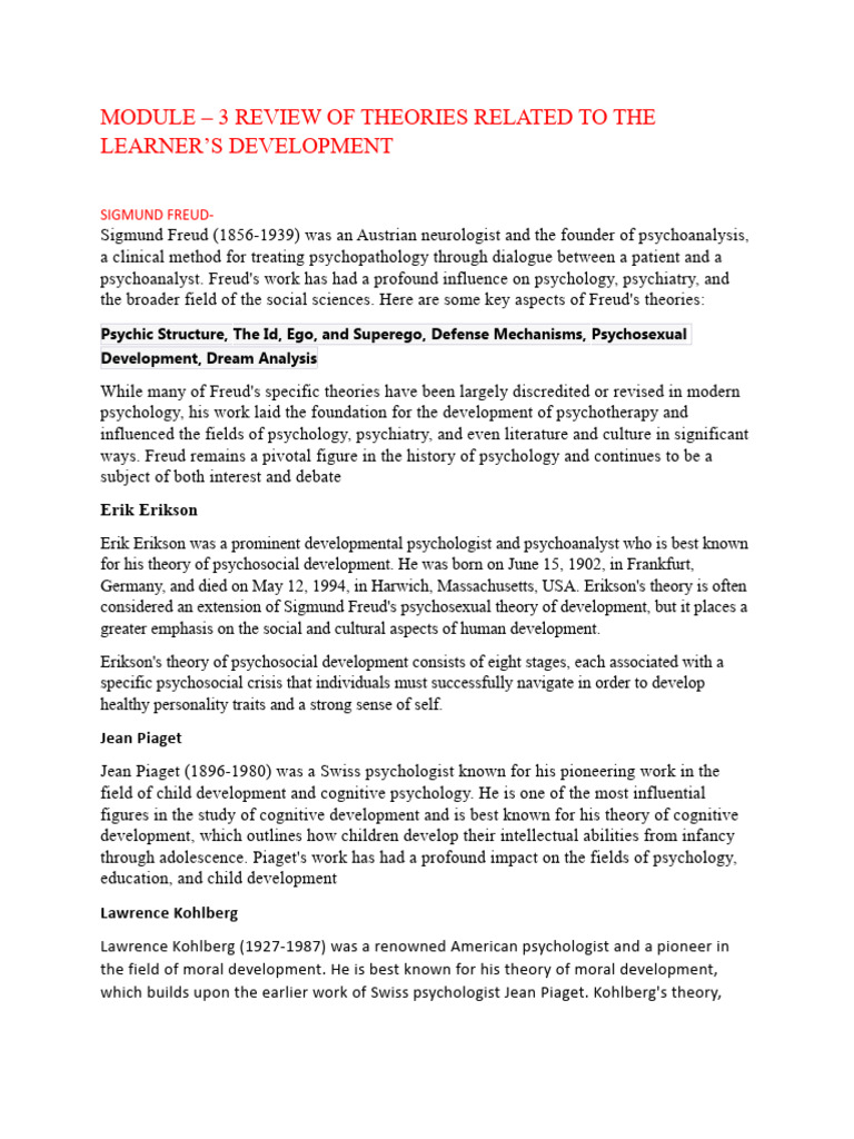 Fe Diaquino Pec 102 | PDF | Id | Developmental Psychology