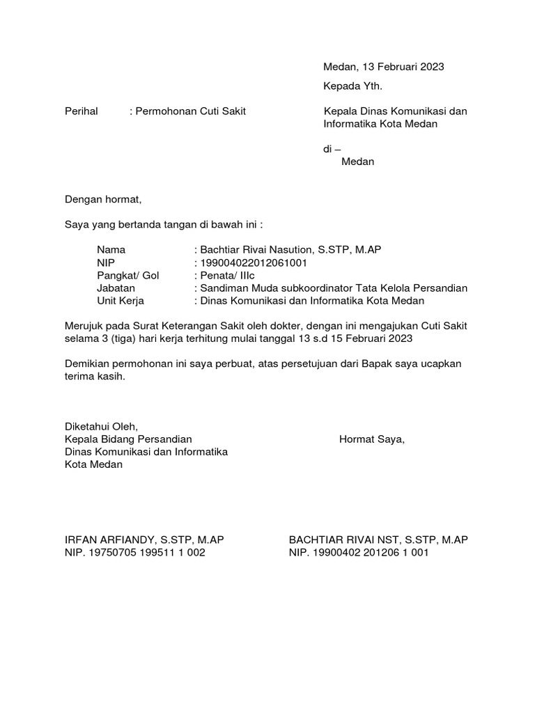 Permohonan Cuti | PDF