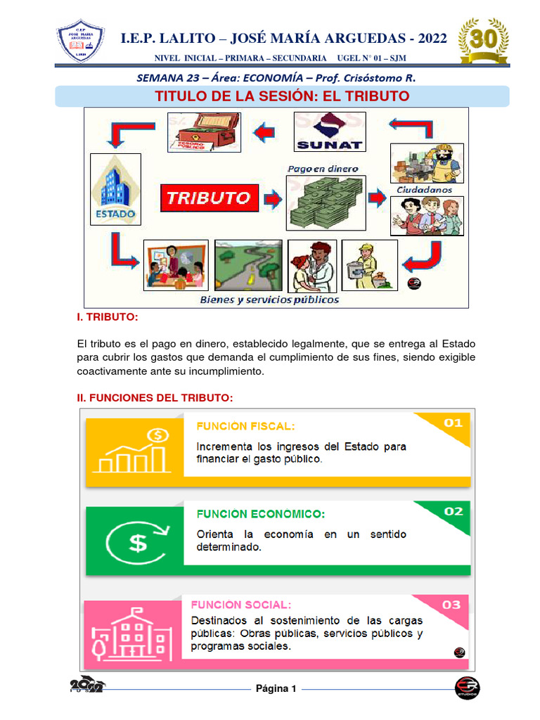 Semana 23 El Tributo | PDF | Impuestos | Economias