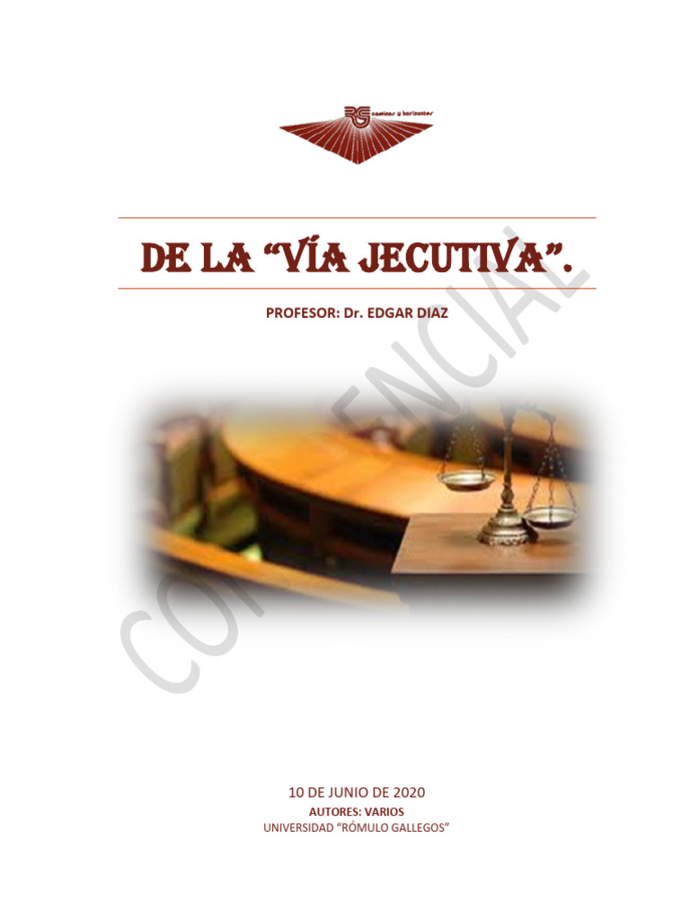 De La Via Ejecutica - Ronald Bello & CIA. | PDF | Sentencia (ley ...